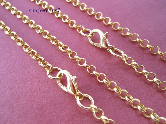 10pcs of 30inch Gold Color Roro Necklace Chain for Jewelry | Etsy
