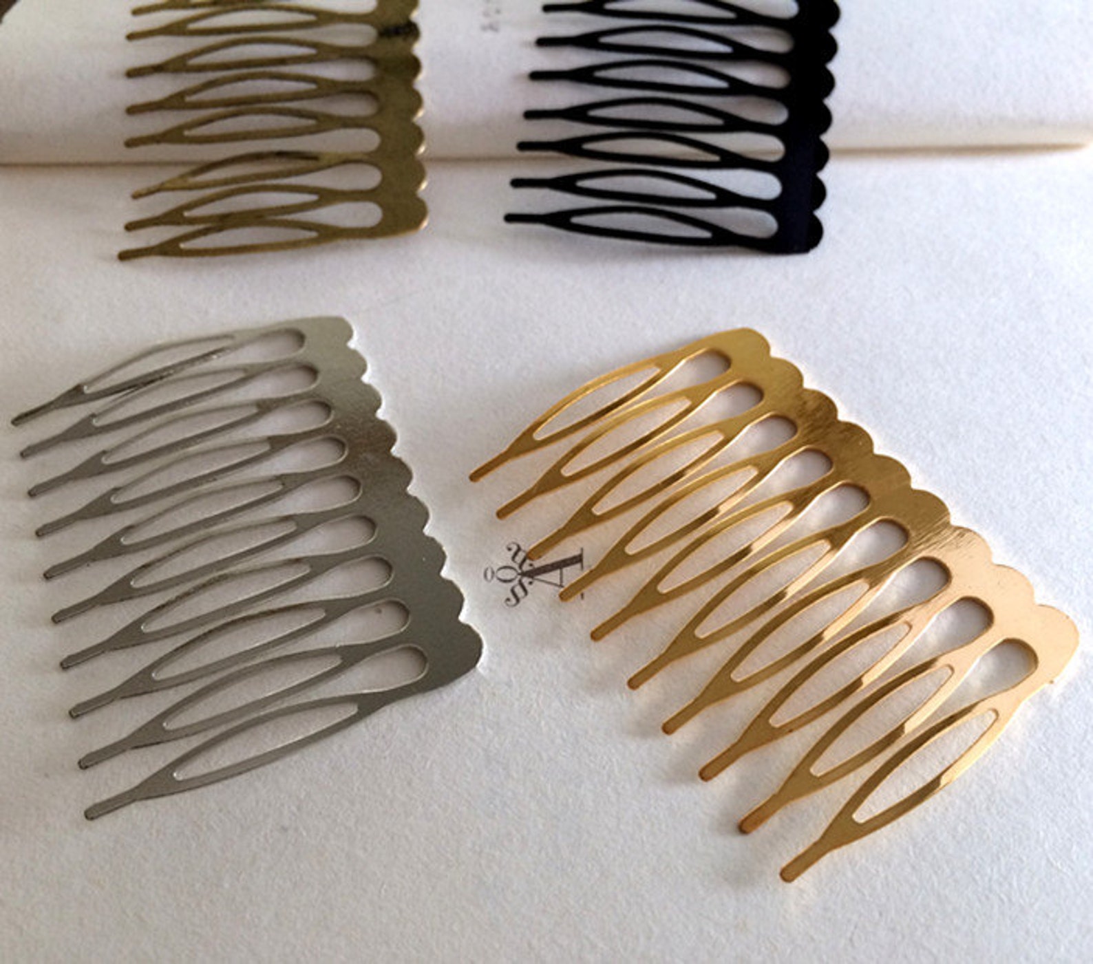 10teeth Assorted Colors Metal Hair Combs 15PCS - Etsy