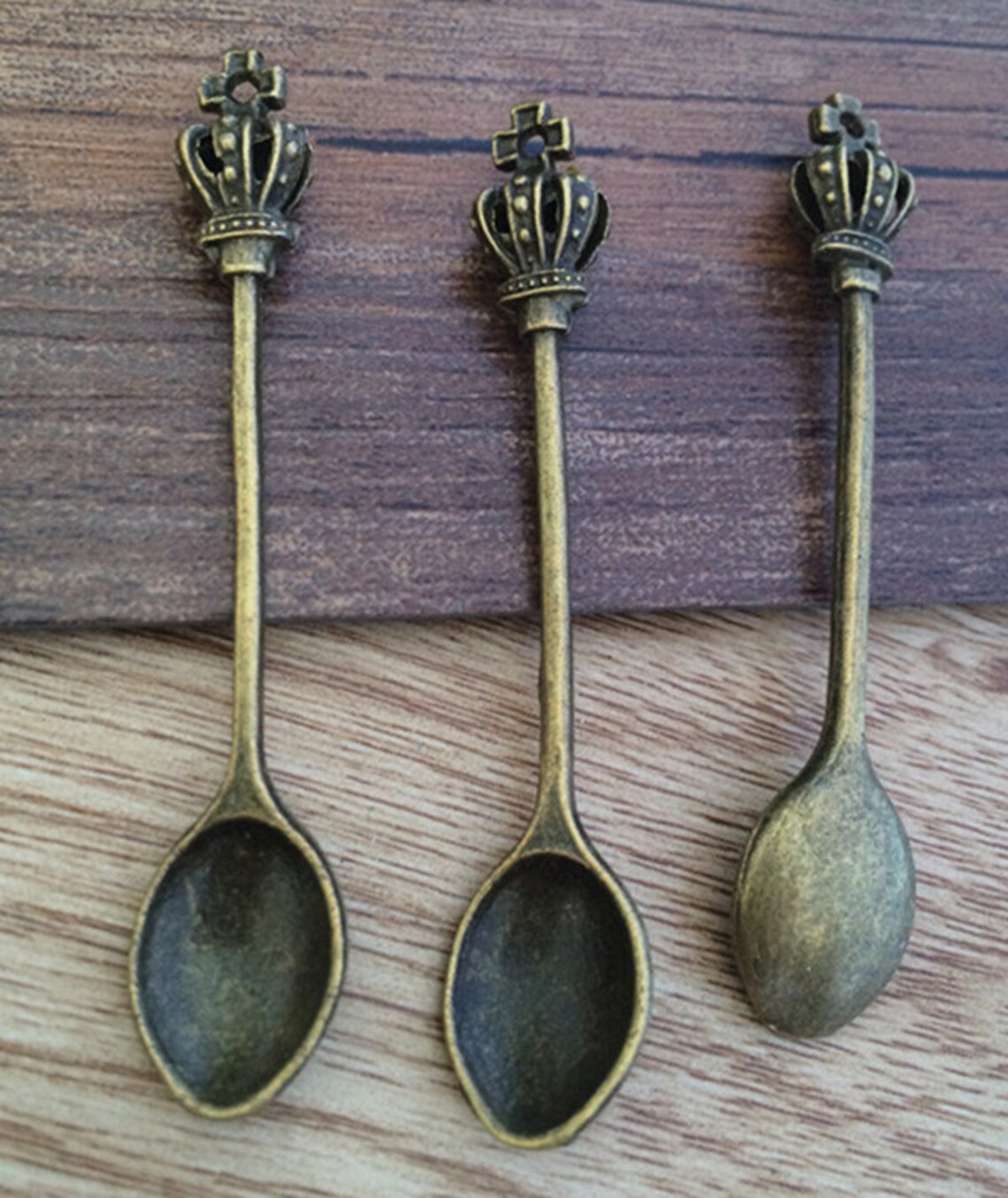 20pieces 5715mm Crown Spoon Charm Antique Bronze and - Etsy