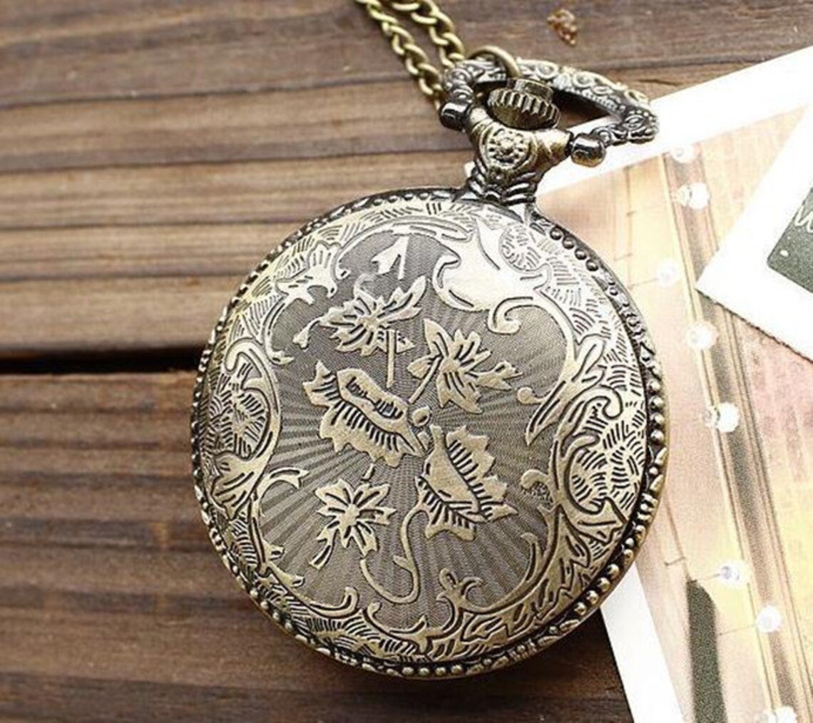 1pcs 48mmx48mm Bronze Eiffel Tower Glass Cover Pocket Watch - Etsy