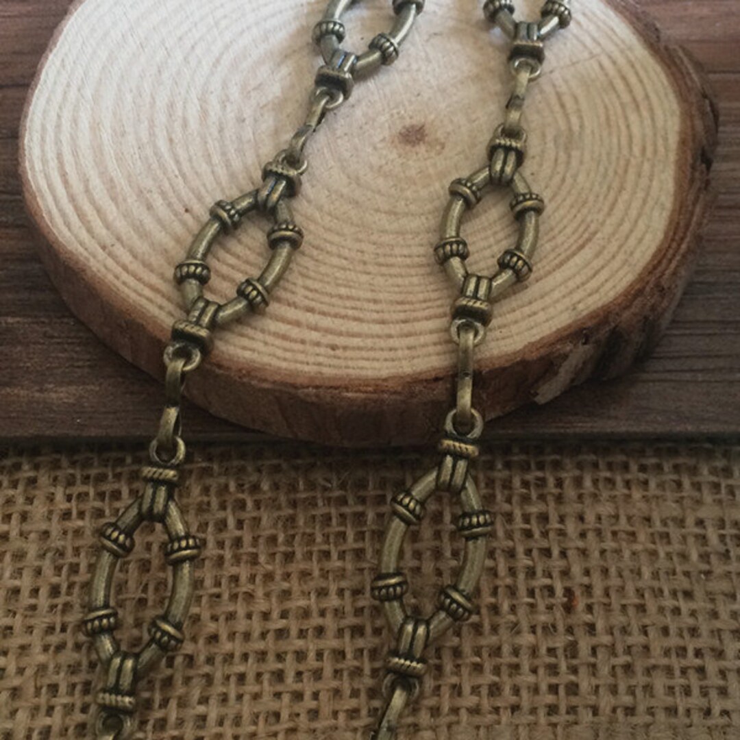 90cm Antique Bronze Chain 10x30mm Wide - Etsy
