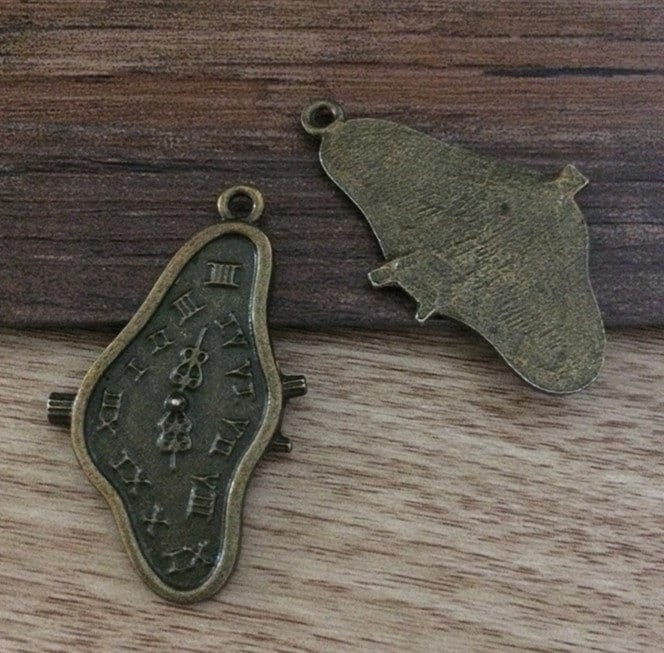 6pieces 3725MM Clock Charm Antique Bronze Charm Pendant - Etsy