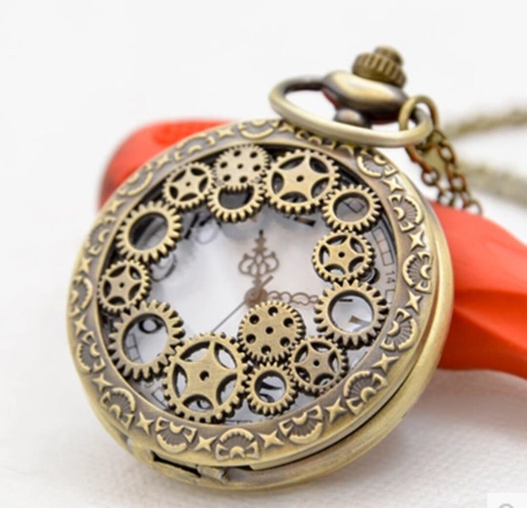 1pcs 45mmx45mm Bronze Clock Pocket Watch Charms Pendant - Etsy