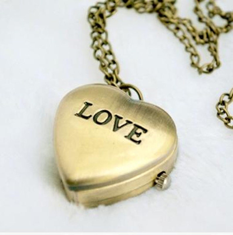 1pcs 29mmx26mm Bronze Color Heart Locket Pocket Watch Charms - Etsy