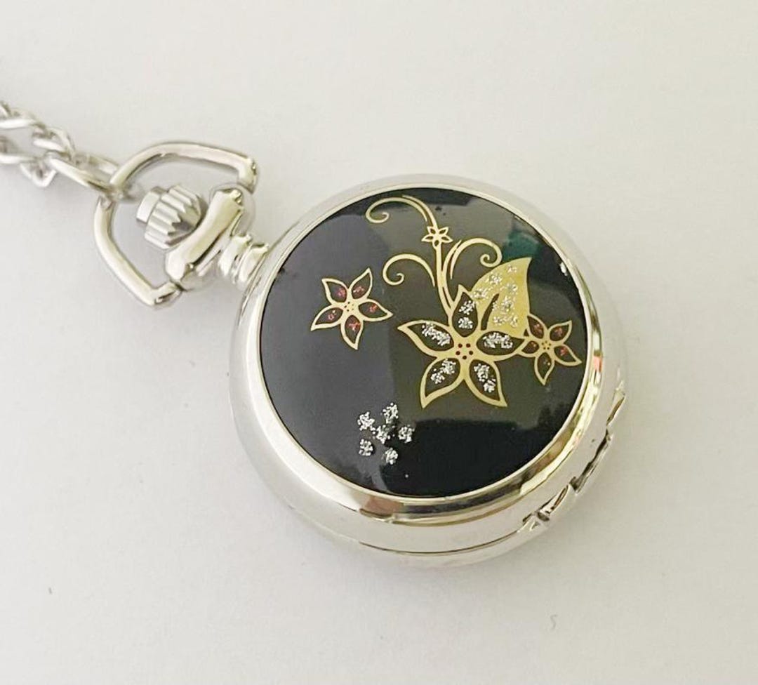 1pcs DIY Silver Pocket Watch Charms Pendant 25MM - Etsy