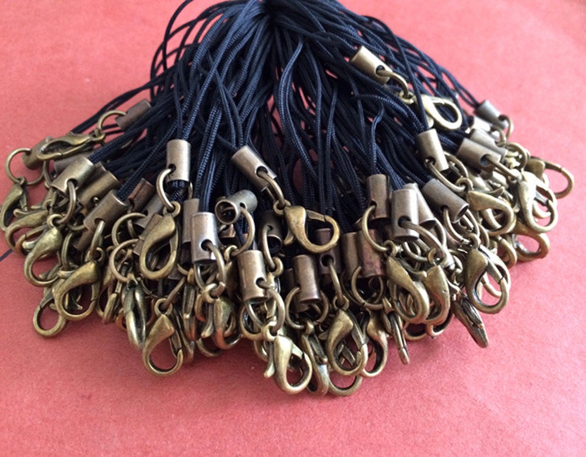 60pcs Black Color Mobile Cell Phone Key Chain With Bronze - Etsy UK