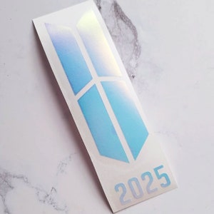 BTS Army Logo Combined Shield Decal Holographic Holo Silver Kpop ...