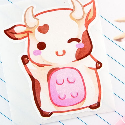 Kawaii Chibi Cow Sticker Chocolate Milk Cute Planner - Etsy