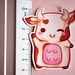 Kawaii chibi baby pink cow sticker cute farm animal | Etsy