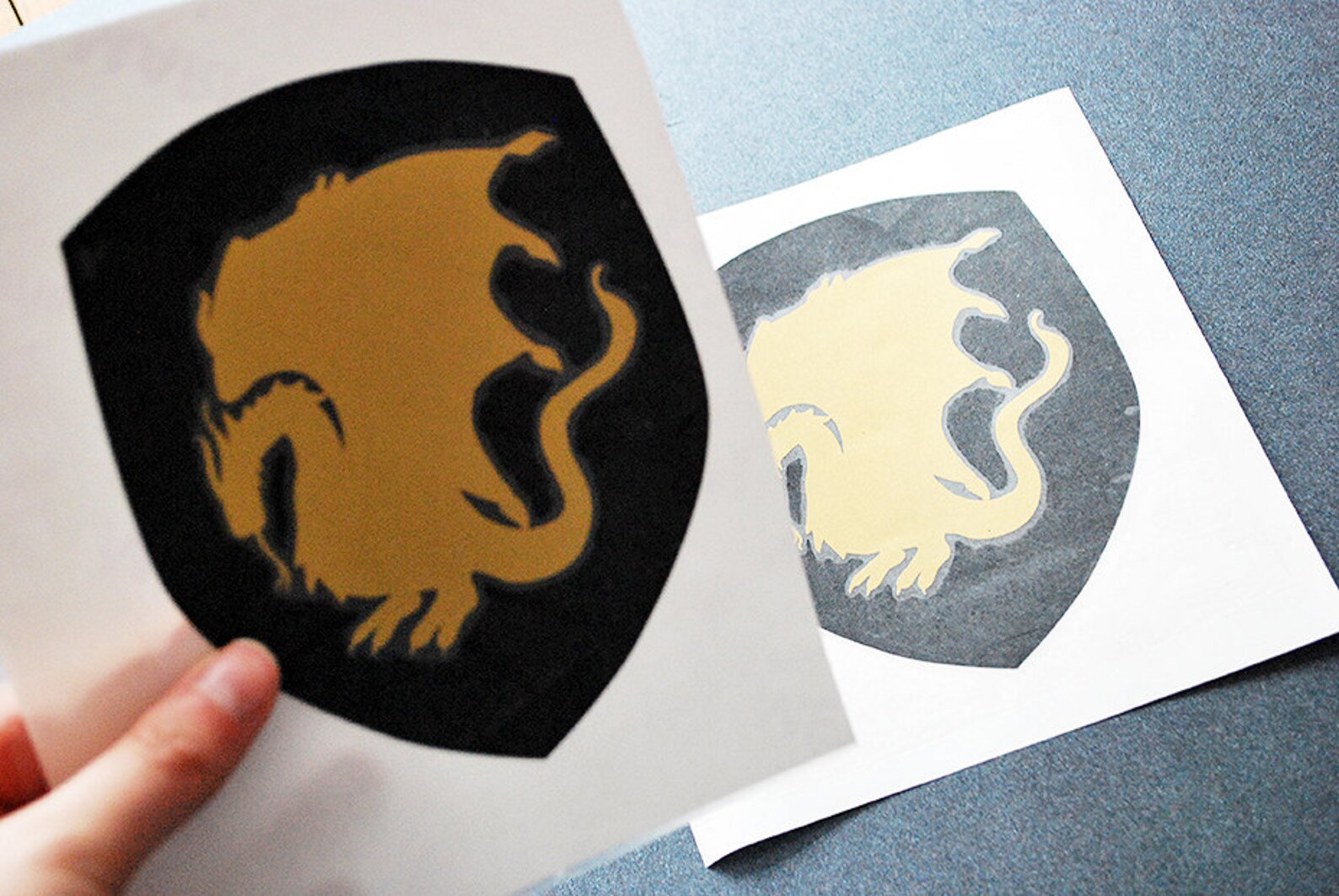 King Arthur Sticker Pendragon Knight Shield With Gold Dragon - Etsy