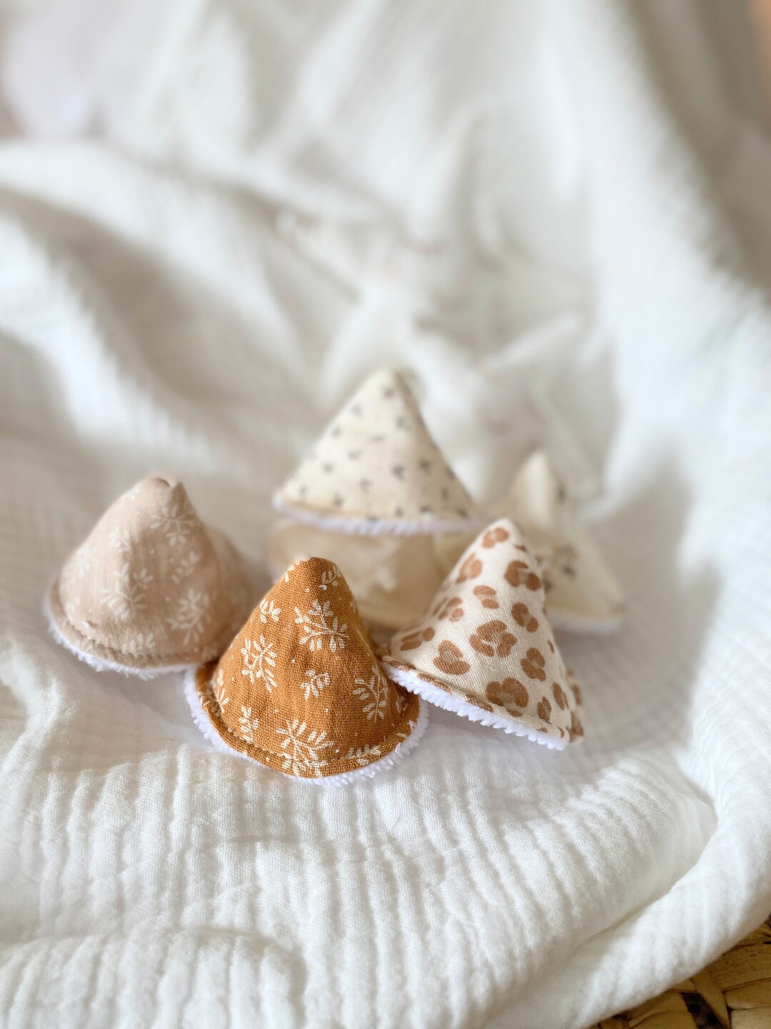Set of 3 Pee Teepees GAUZE OF YOUR CHOICE OEKOTEX Cotton Boy Birth Gift ...