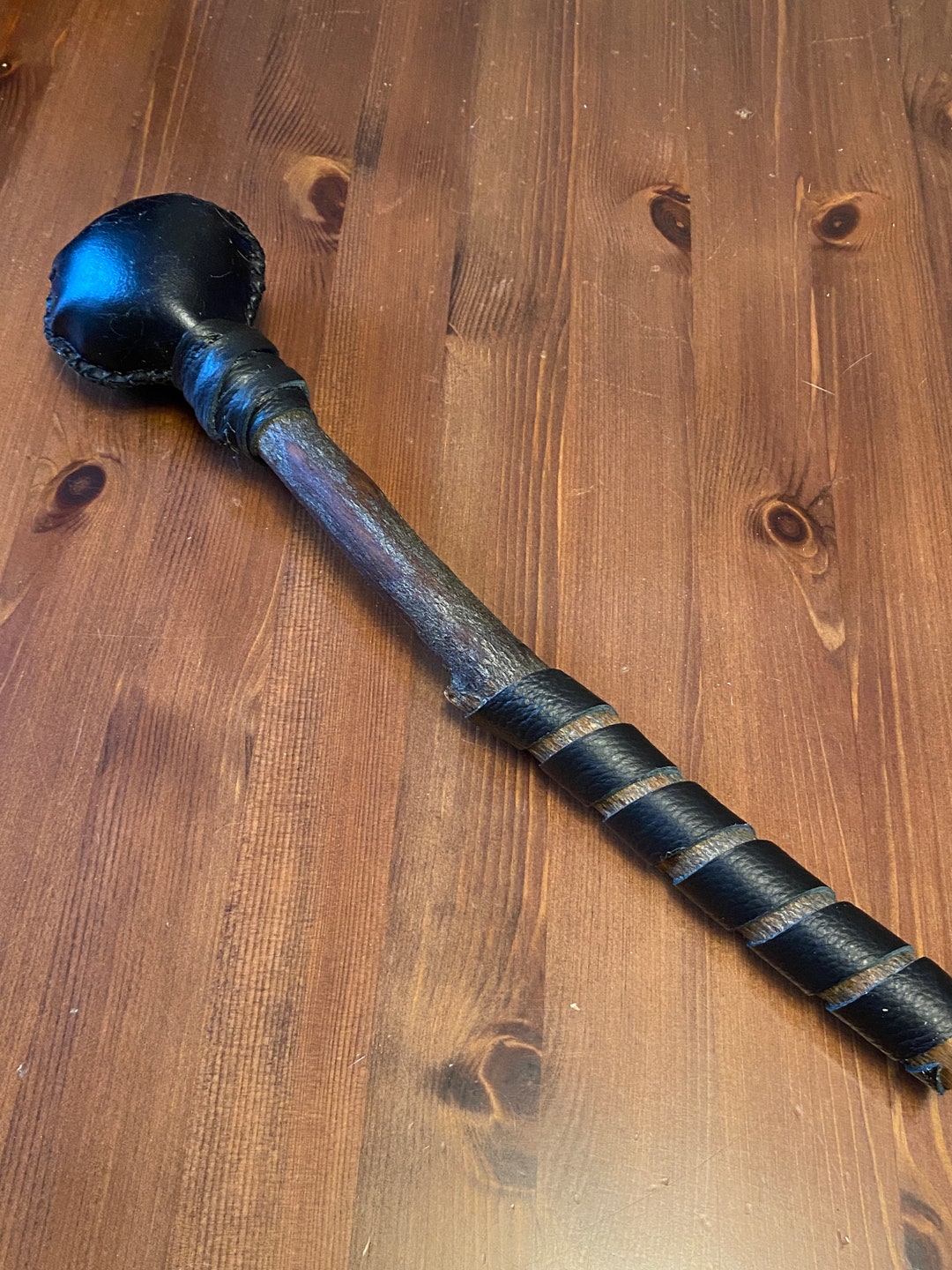 Deer Rawhide Rattle - Native American Inspired - Dyed Black - Shaman ...