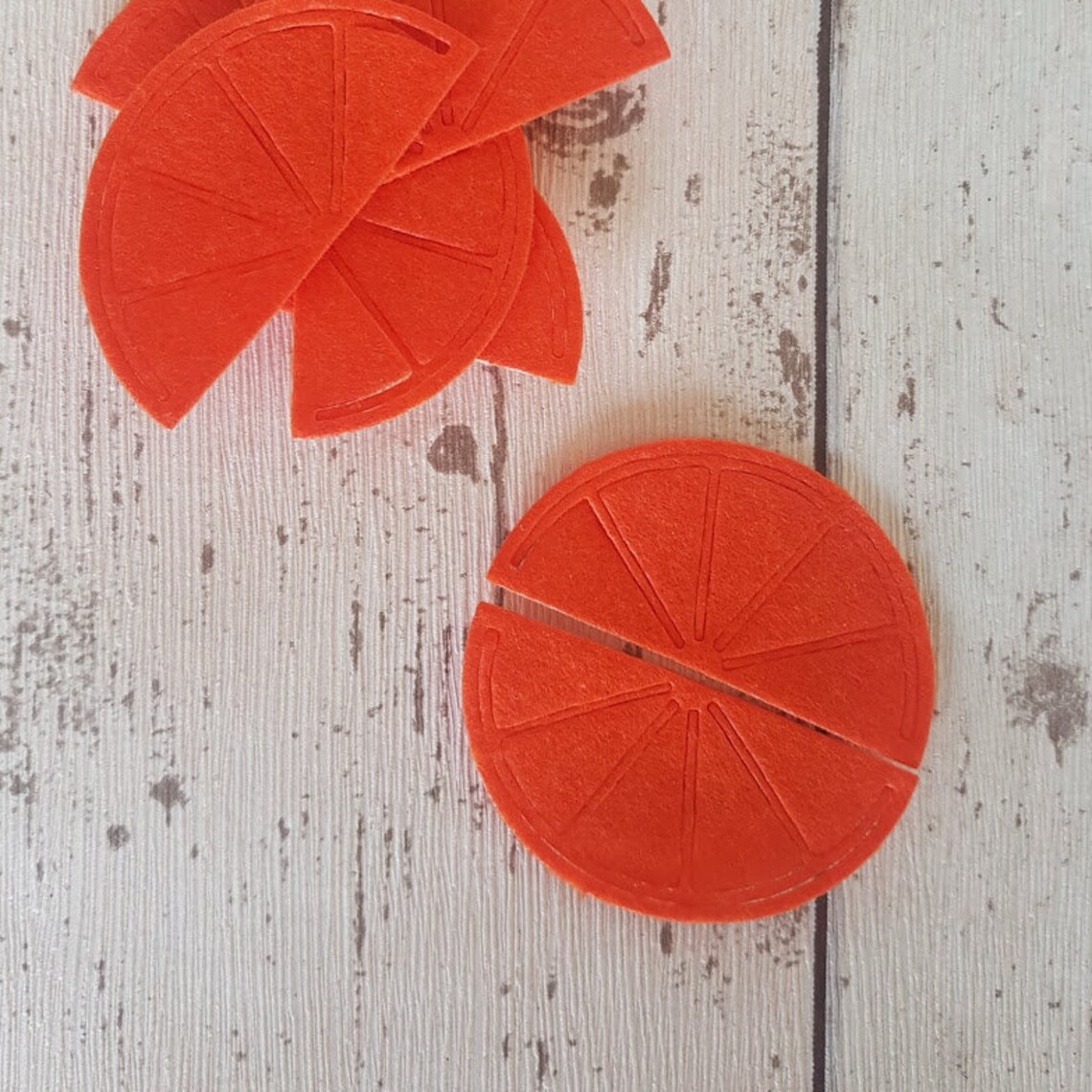 Felt Orange Slice Felt Die Cut Oranges Die Cut Orange - Etsy UK