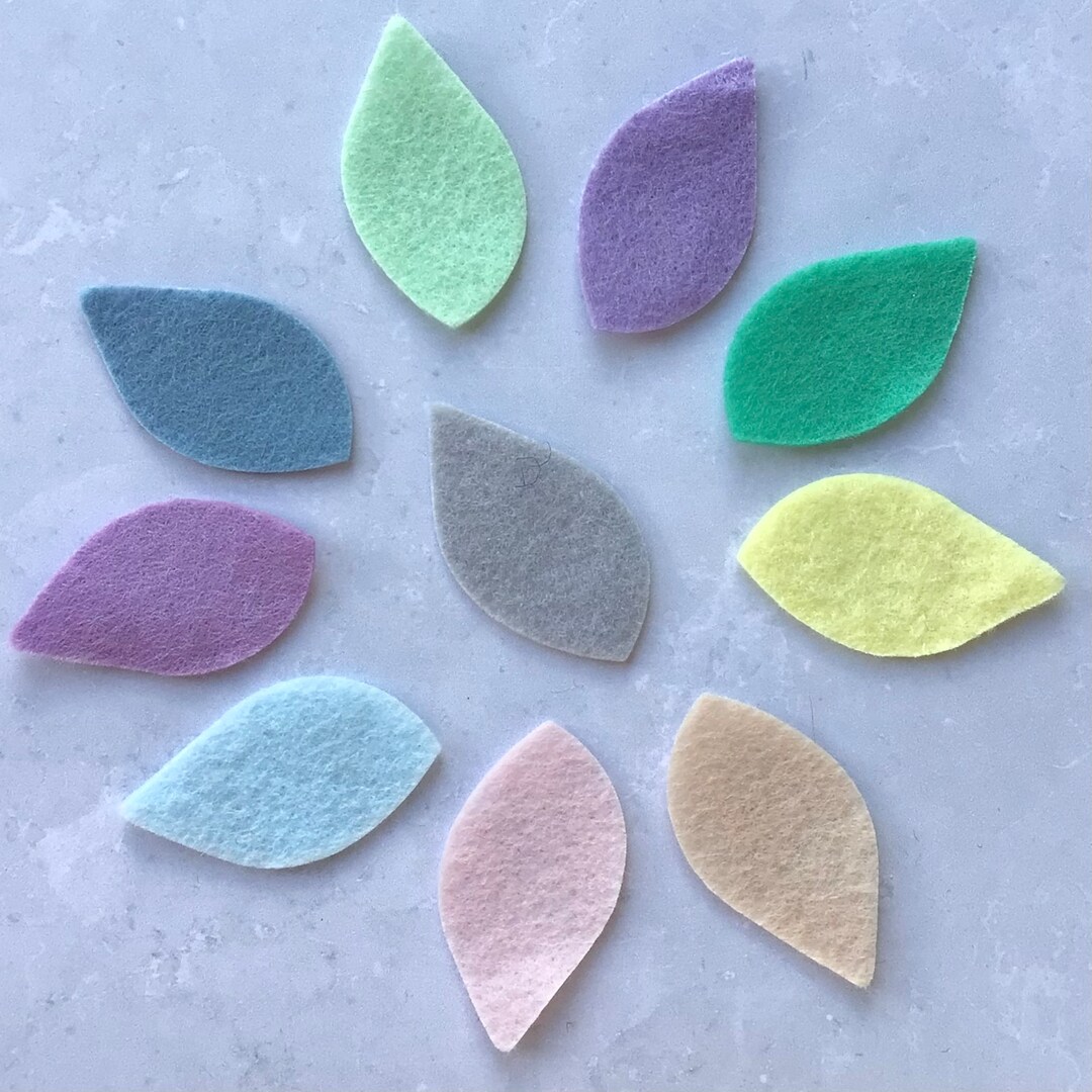 Pastel Felt Leaves, Die Cut Felt Leaf Kit - Etsy