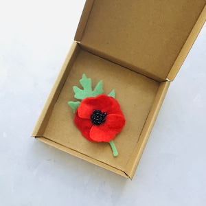 Sew Your Own Red Felt Poppy Brooch, Poppy Craft Kit - Etsy
