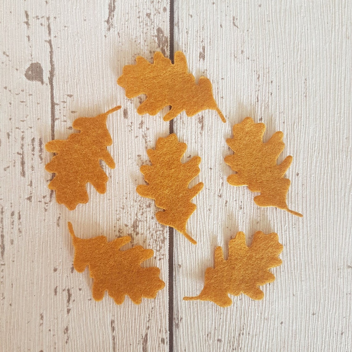 Small Felt Oak Leaves Die cut oak leaves Felt Autumn Leaves | Etsy