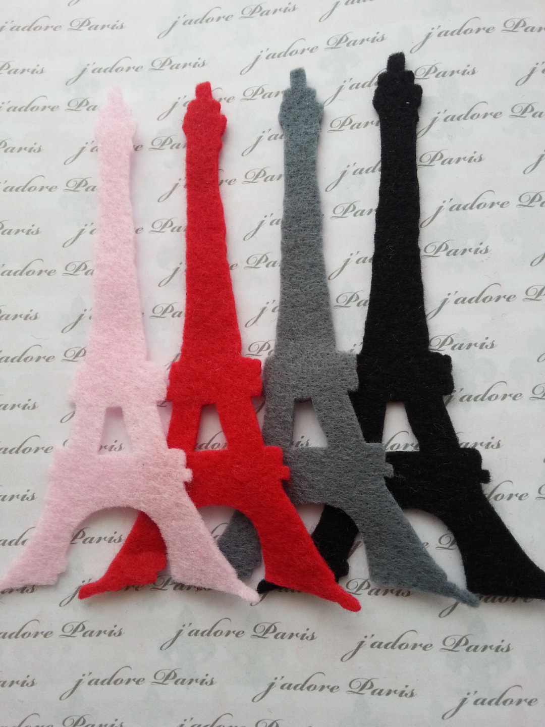 Large Felt Eiffel Towers, Die Cut Felt Eiffel Tower - Etsy