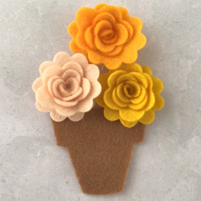 Terracotta Felt Plant Pots Die Cut Felt Flower Pots - Etsy UK