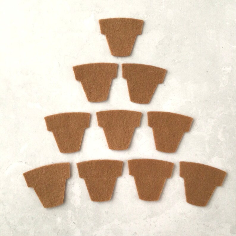 Terracotta Felt Plant Pots Die Cut Felt Flower Pots - Etsy UK