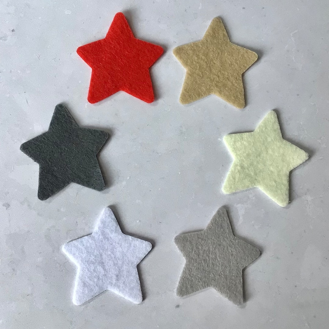 Scandi Felt Stars, Die Cut Felt Stars, Medium Felt Stars - Etsy