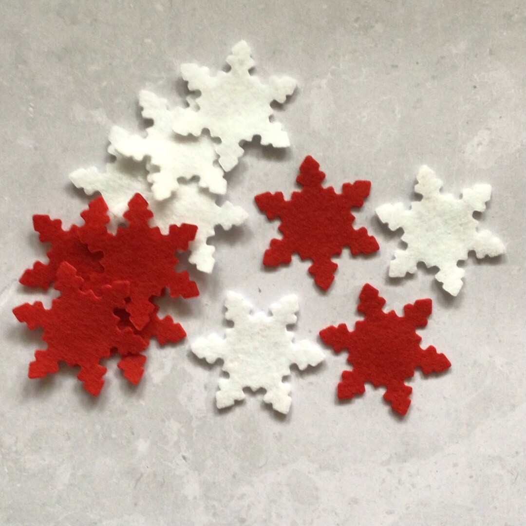 Scandi Felt Snowflakes, Christmas Craft Embellishments - Etsy