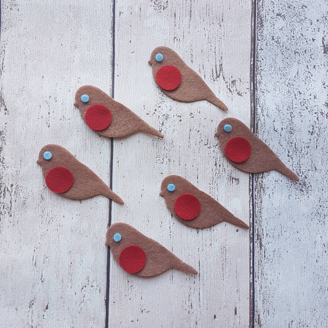 Small Felt Robins Die Cut Felt Robins | Etsy