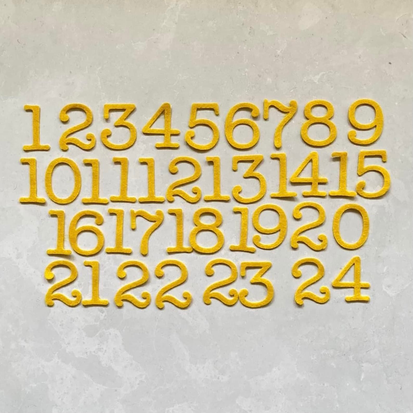 Felt Advent Calendar Numbers Die Cut Numbers 1-24 DIY Advent - Etsy