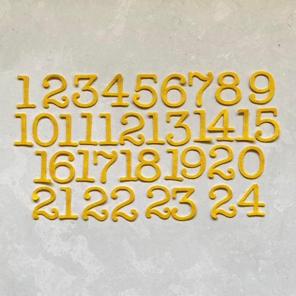 Felt White Numbers - Etsy UK