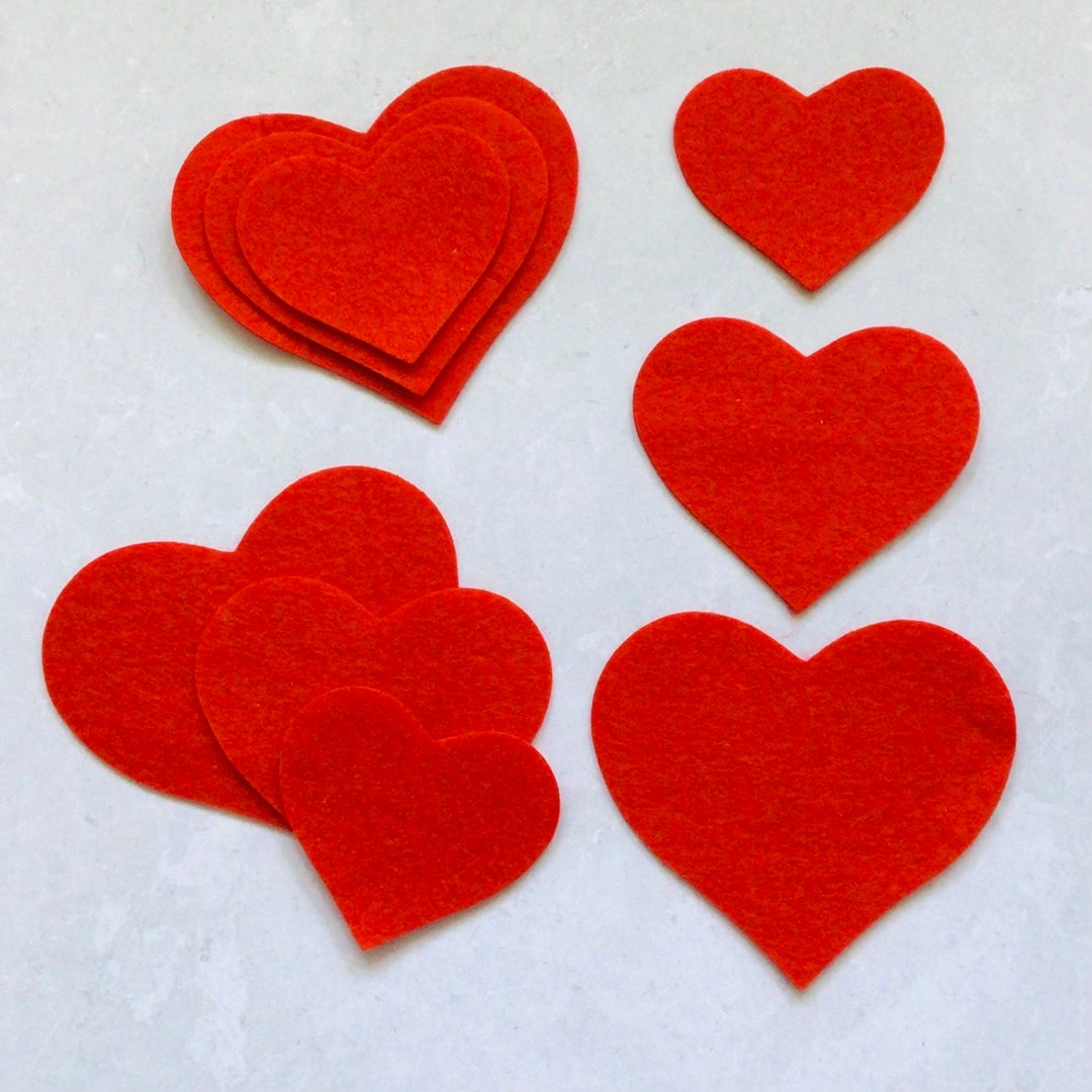 multi-size-felt-hearts-die-cut-felt-hearts-etsy-uk