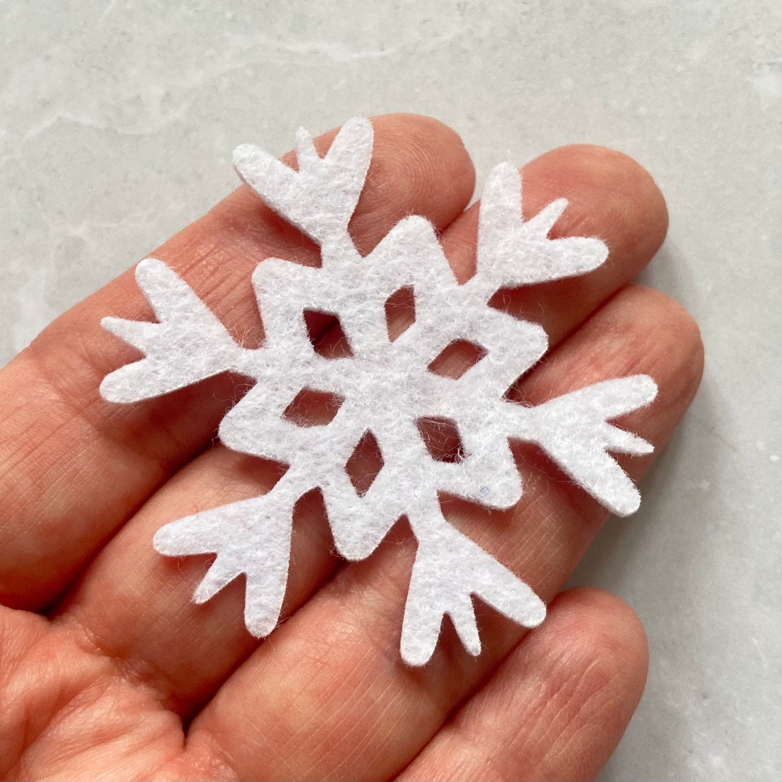 Felt Snowflakes Die Cut Lacy Snowflakes - Etsy UK