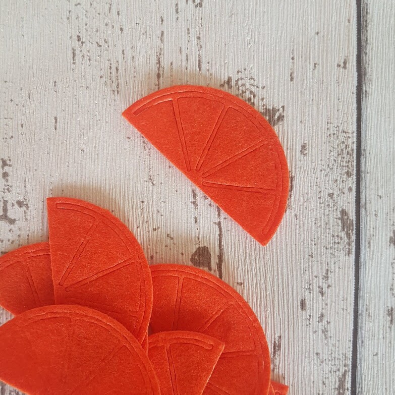 Felt Orange Slice Felt Die Cut Oranges Die Cut Orange | Etsy UK