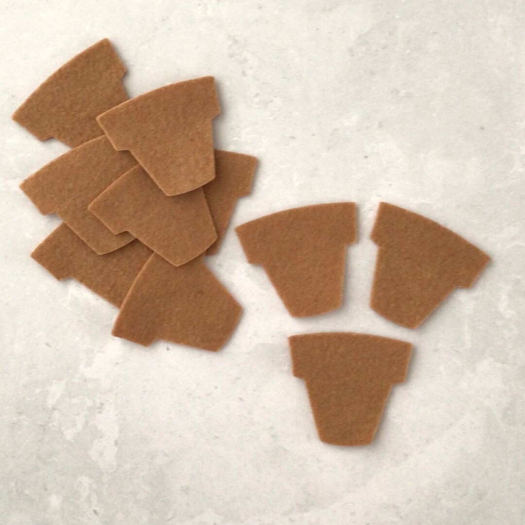 Terracotta Felt Plant Pots, Die Cut Felt Flower Pots - Etsy