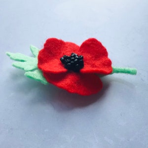 Sew Your Own Red Felt Poppy Brooch, Poppy Craft Kit - Etsy