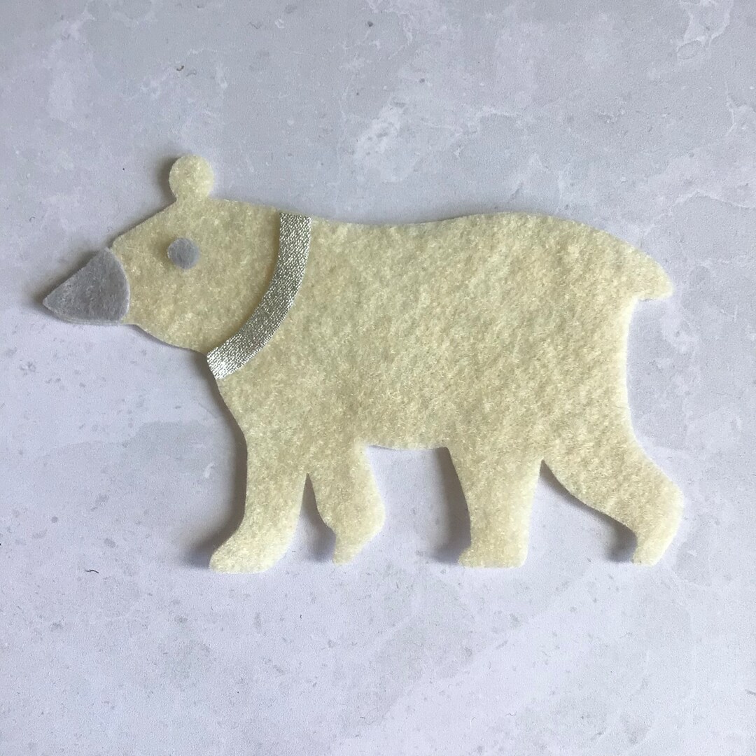 Felt Polar Bears, Die Cut Polar Bear - Etsy