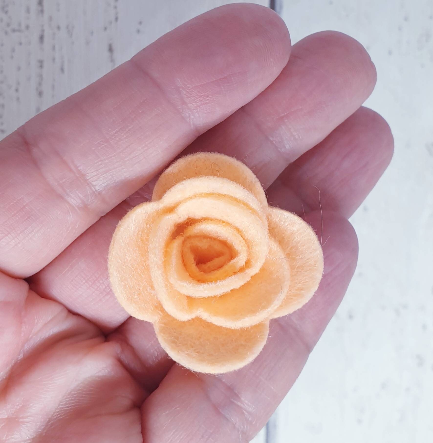 Felt Rosebuds Felt Die Cut Rosebud Flowers 3D Rosebuds | Etsy UK