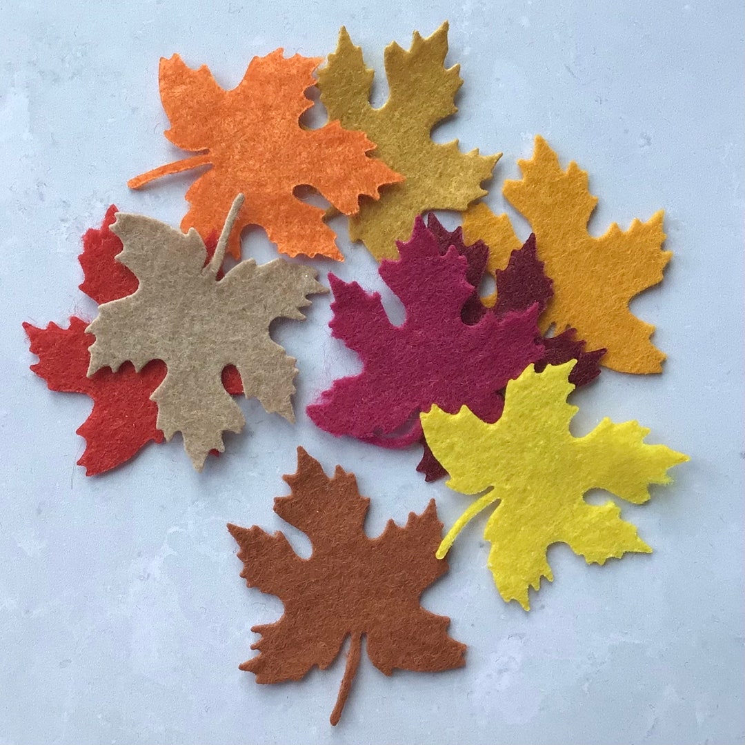 Medium Felt Maple Leaves, Die Cut Maple Leaves, Felt Autumn Leaves - Etsy