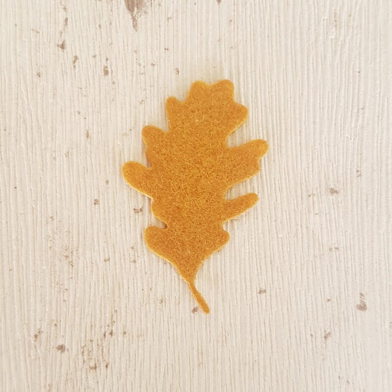 Small Felt Oak Leaves Die cut oak leaves Felt Autumn Leaves | Etsy
