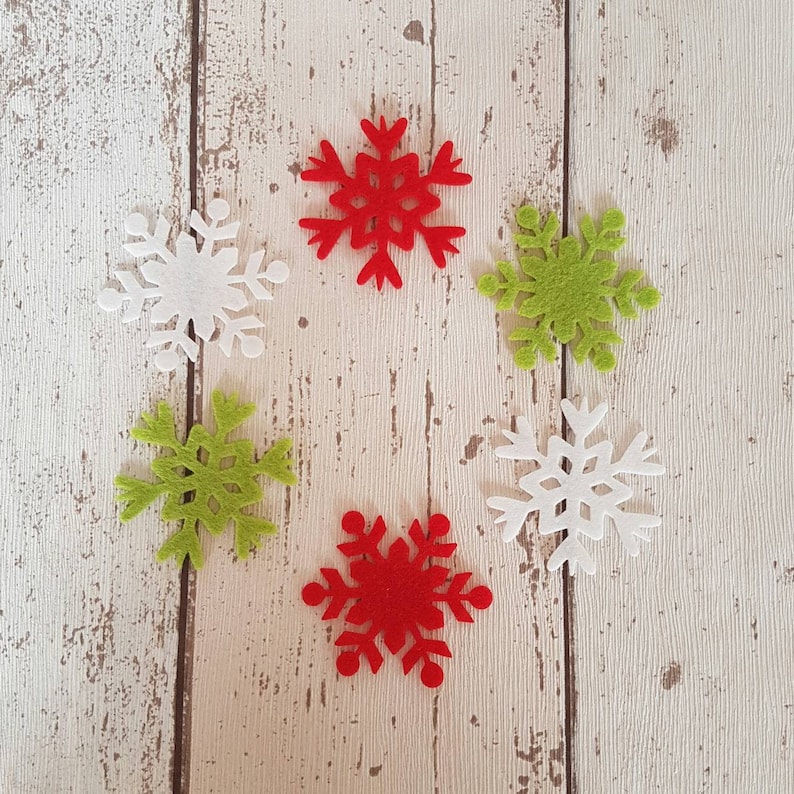 Felt Snowflakes Die Cut Lacy Snowflakes - Etsy UK