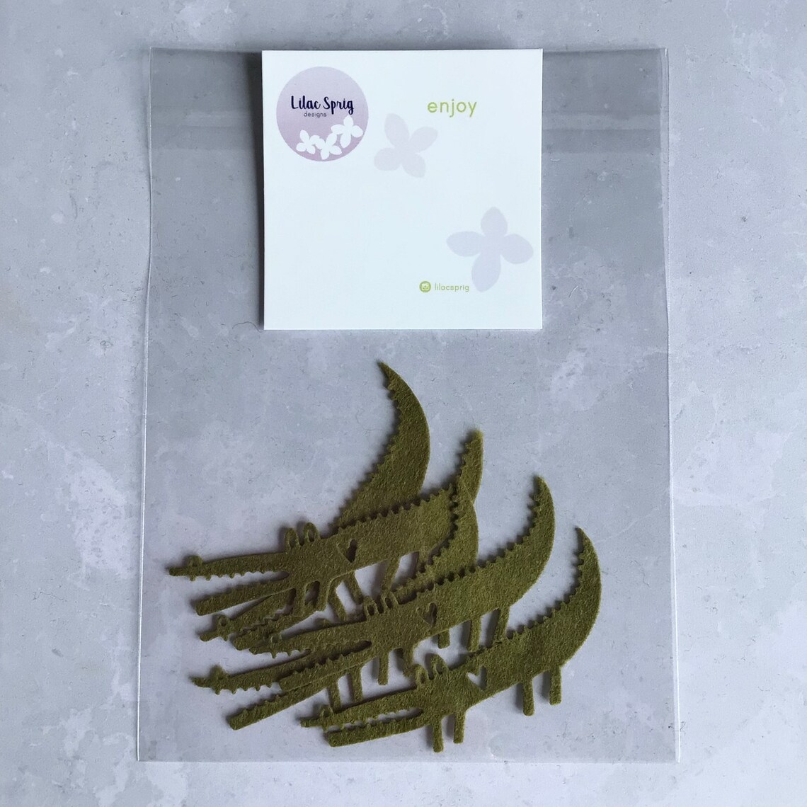 Felt Crocodile Die Cuts, Asparagus Green Alligator Applique - Etsy