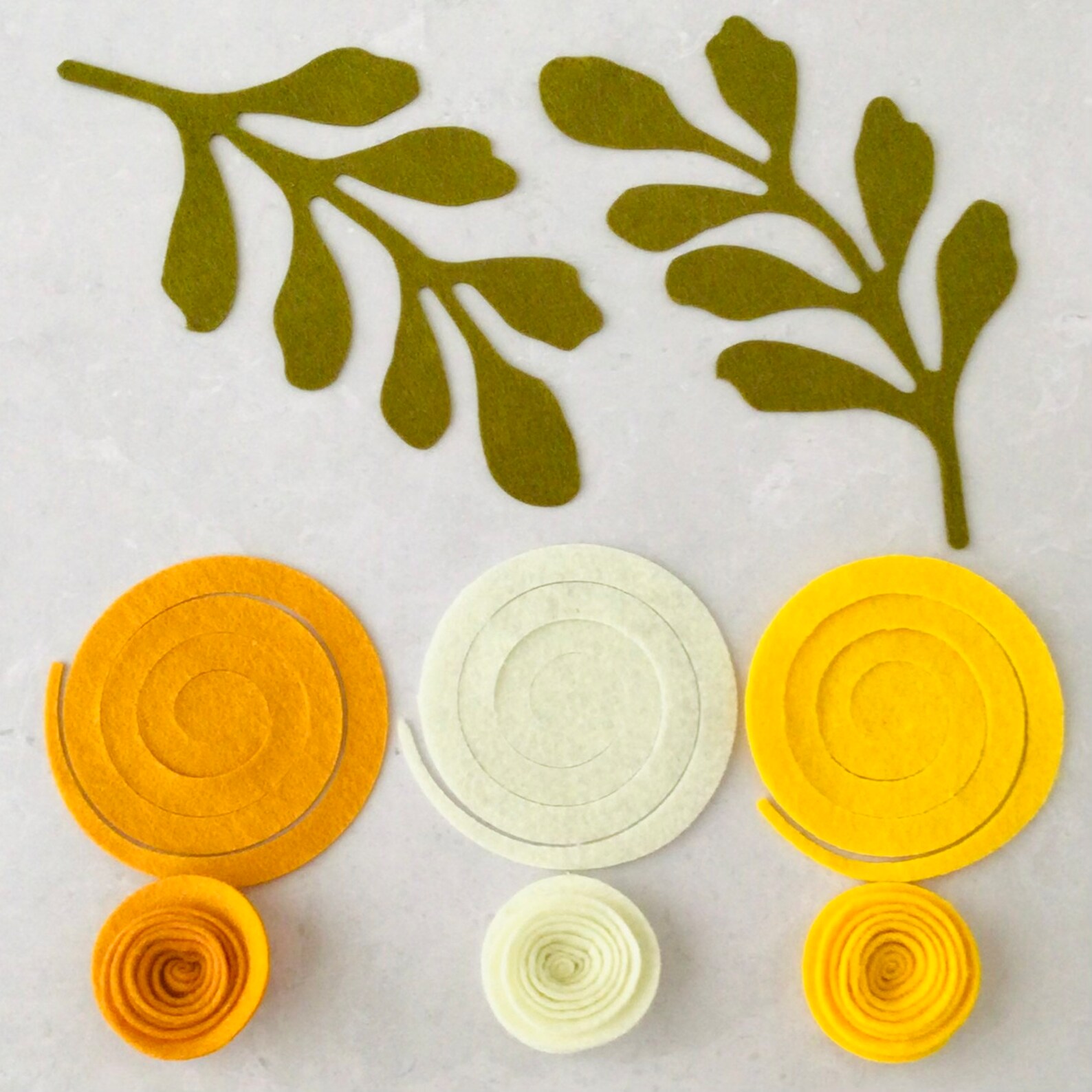 Yellow Felt Ranunculus Flowers, Yellow Die Cut Felt Flowers - Etsy UK