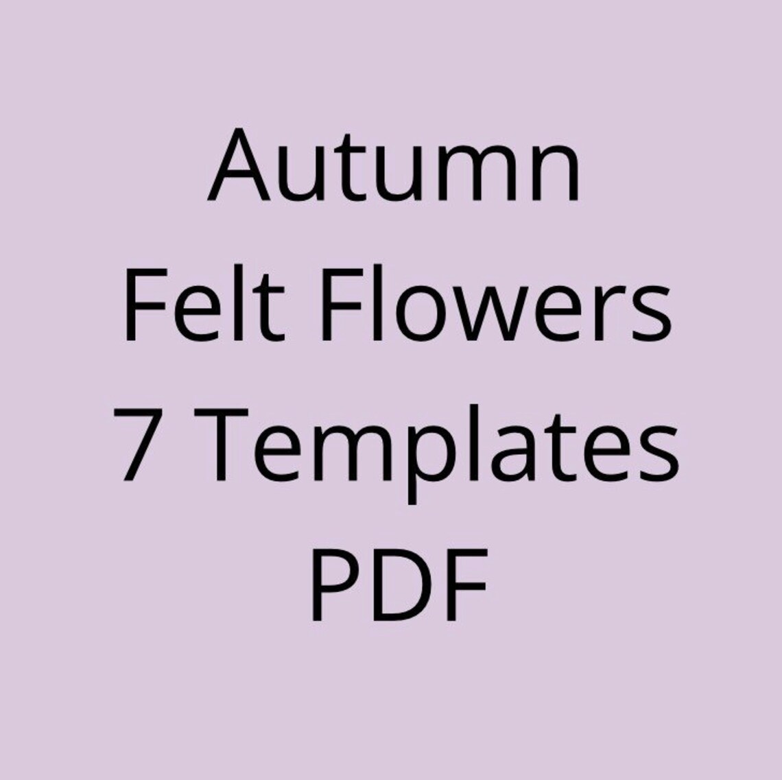 Autumn Felt Flower & Leaf Templates ,PDF - Etsy