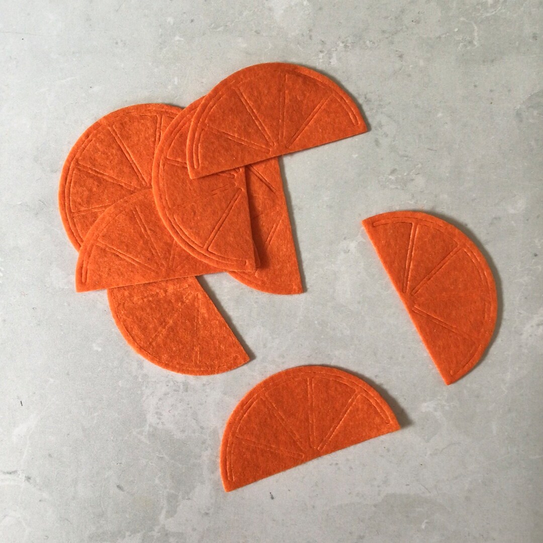 Felt Orange Slices, Die Cut Fruit Embellishments, Pack of 8 - Etsy UK
