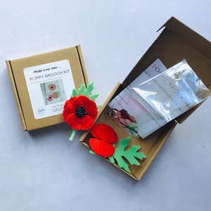 Sew Your Own Red Felt Poppy Brooch, Poppy Craft Kit - Etsy