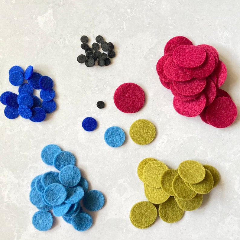 Felt Circles, Felt Die Cut Dots - Etsy UK