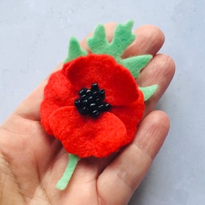Sew Your Own Red Felt Poppy Brooch, Poppy Craft Kit - Etsy