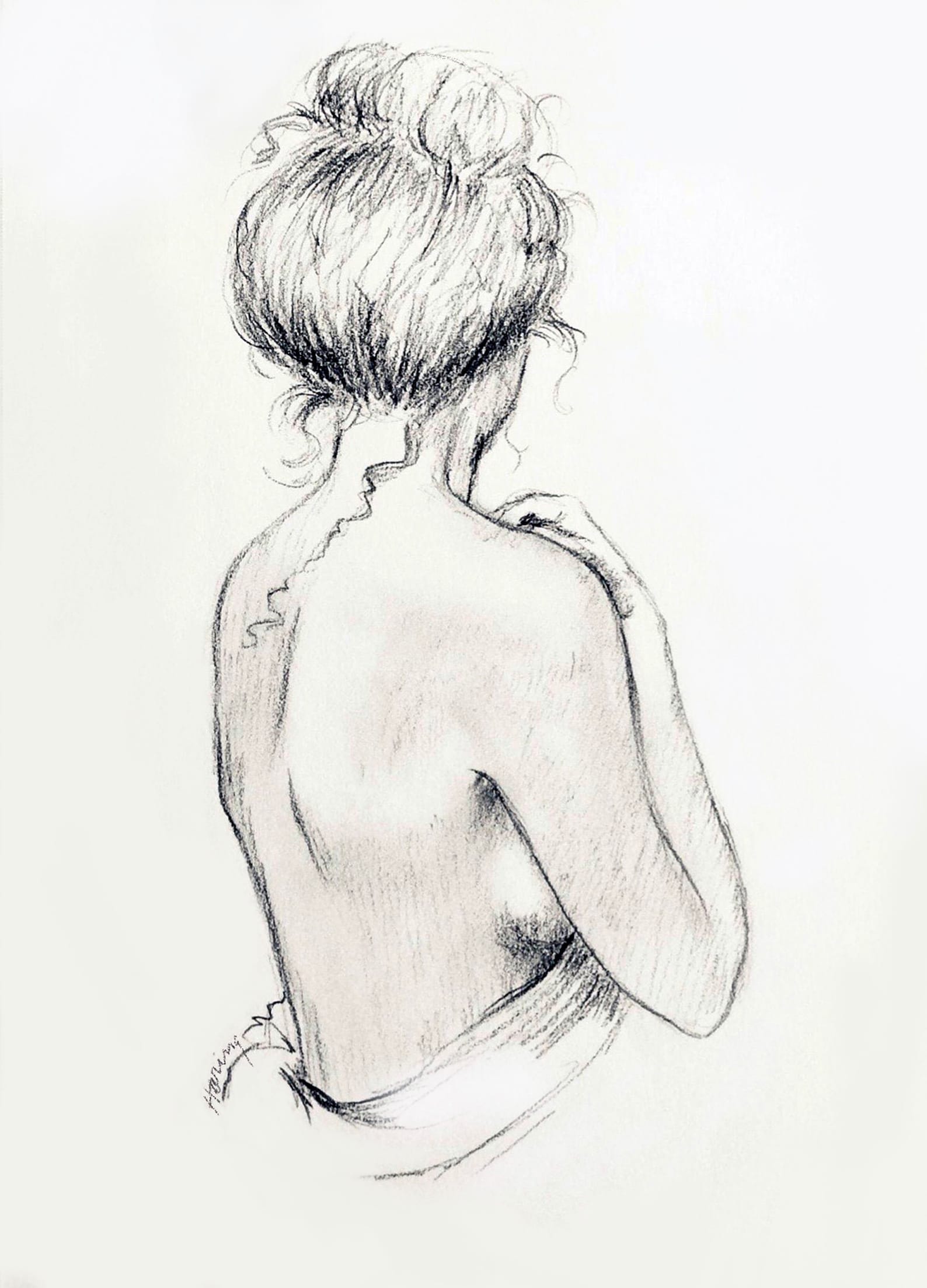 Nude Woman Sketch Print Etsy Canada