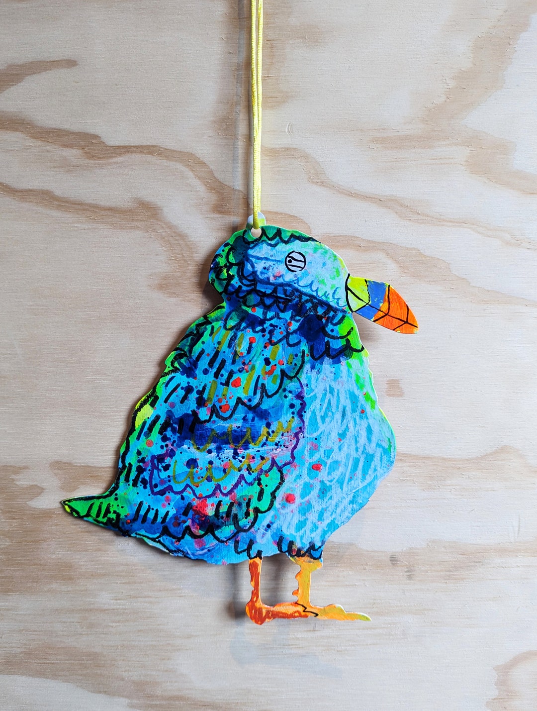 A Perfect Puffin Decoration/ Handcrafted and Hand Painted - Etsy