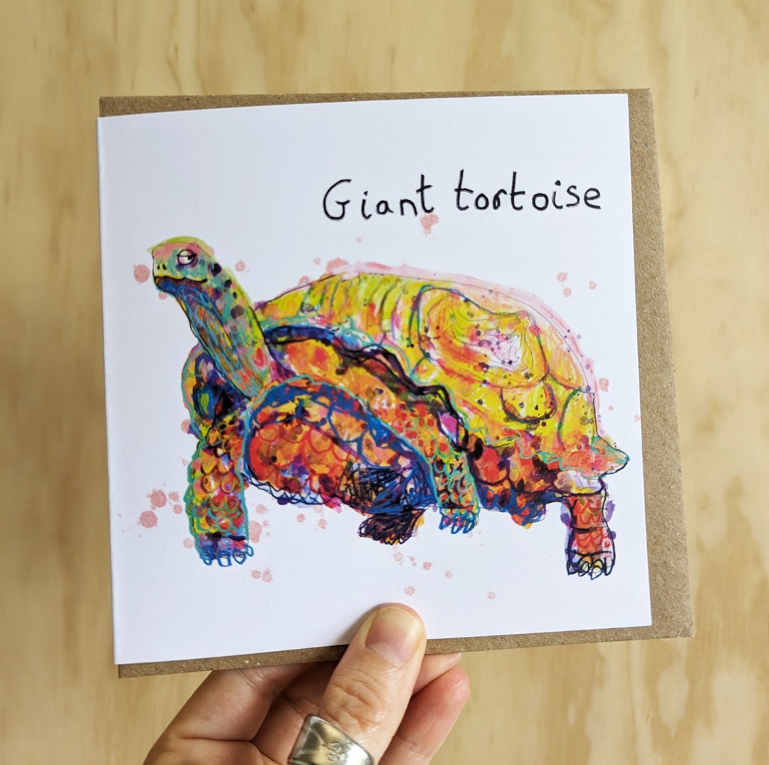A Giant Tortoise Greeting Card / Birthday and Occasion / Blank Inside ...