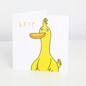 Yellow Duck Card - Etsy