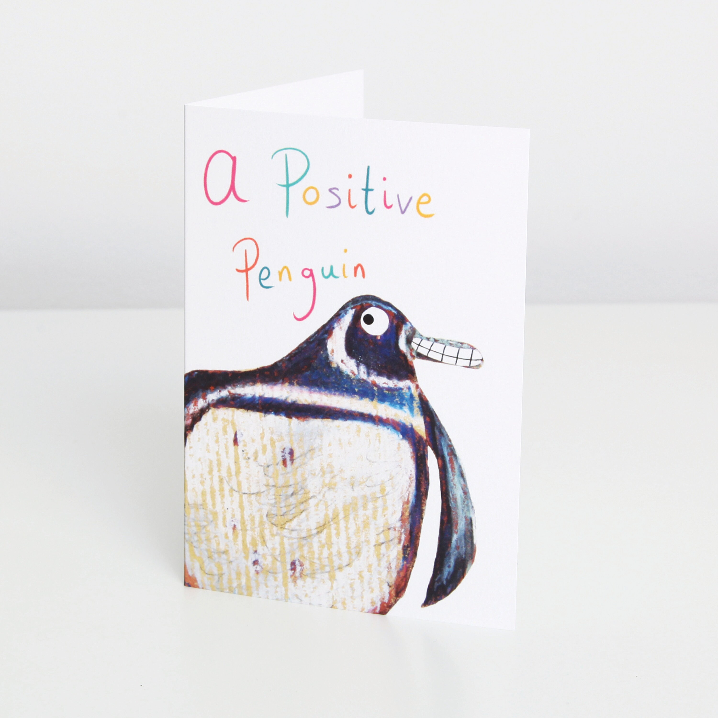 Positive Penguin Greeting Card - Etsy